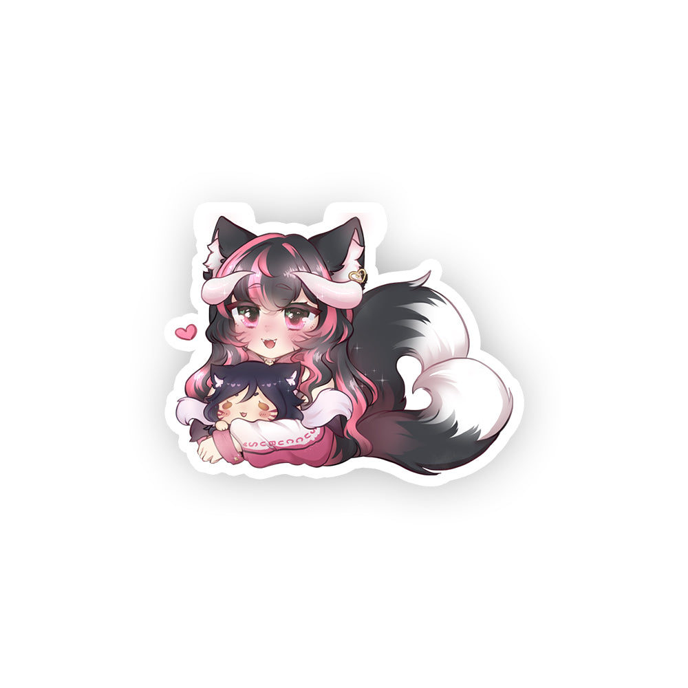 Asakifox Chibi Cuddle Sticker – UwU Market
