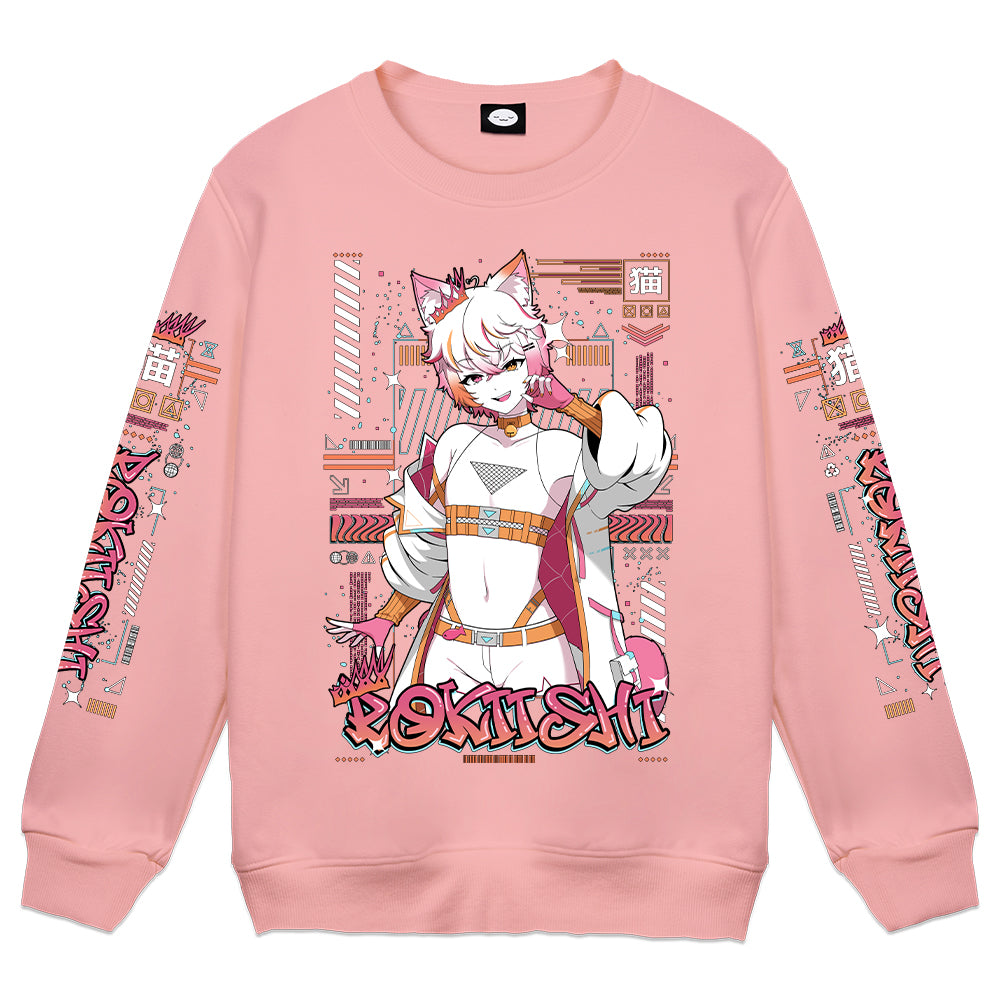 Rokiishi "Silly Catboy" Pink Crewneck – UwU Market