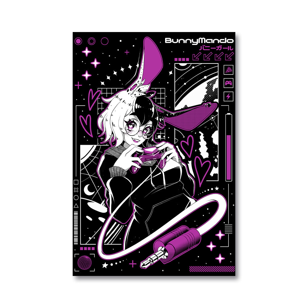 BunnyMando "Heart-Invader" Poster – UwU Market