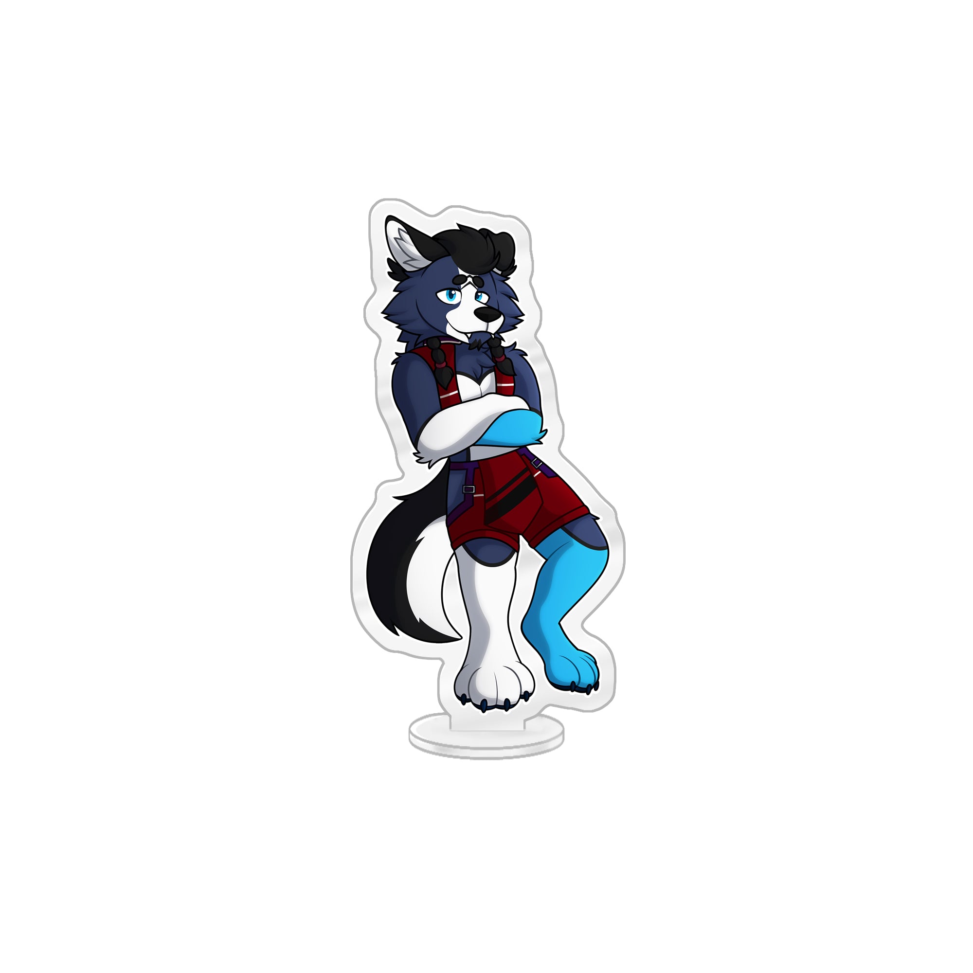 Snow Wave Wolf "Blue Wolf" Acrylic Standee – UwU Market