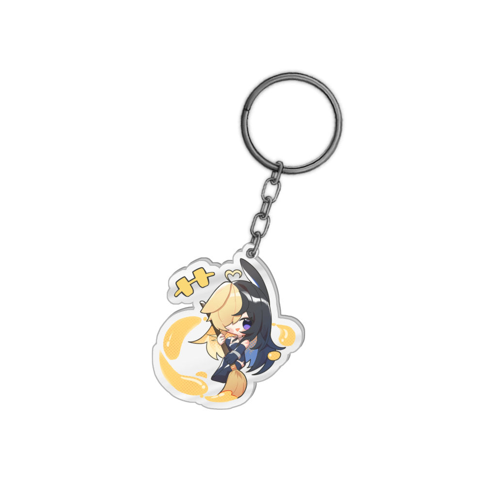 Spellydoesart Chibi Broom Painting Keychain – UwU Market