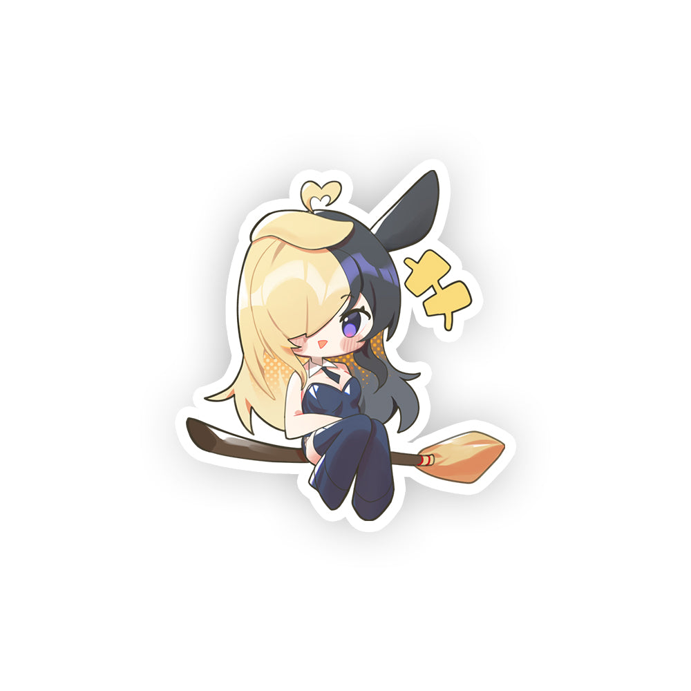 Spellydoesart Chibi Broom Ride Sticker – UwU Market
