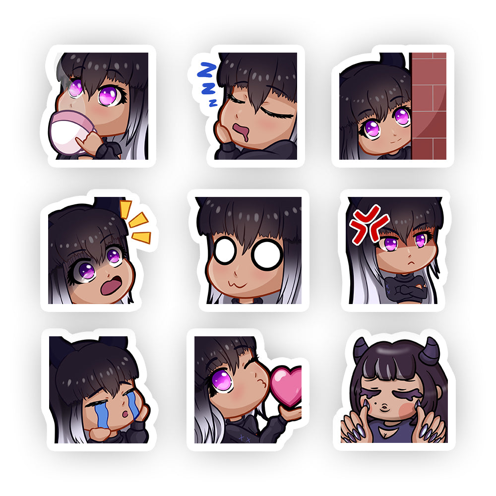 SkullsNightshade Emote Sticker Pack – UwU Market