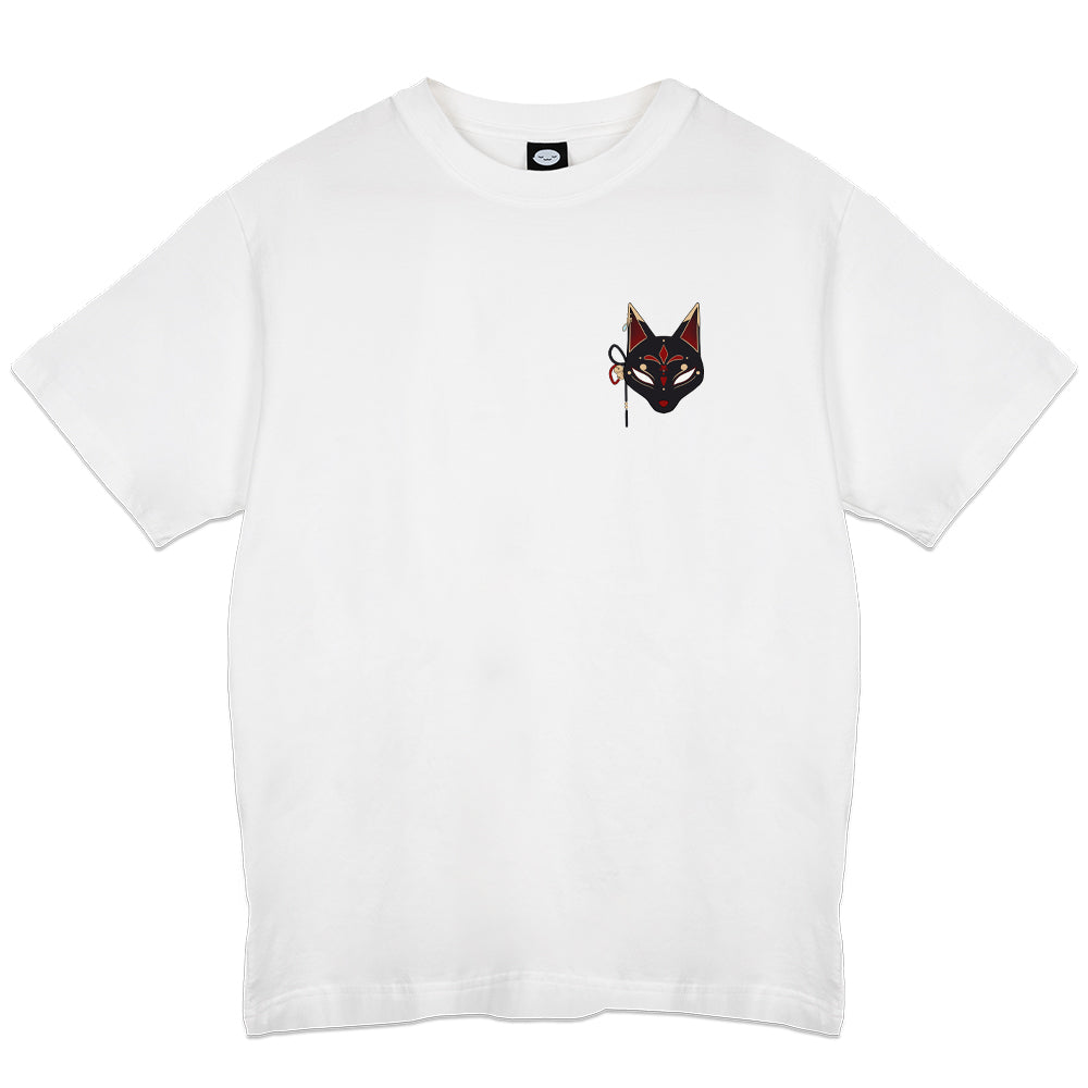 Ashie Masked T-Shirt - White – UwU Market