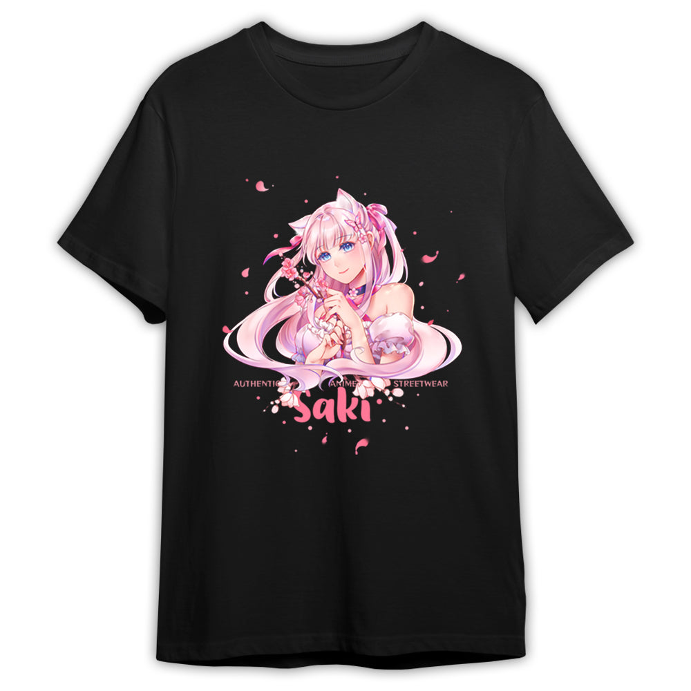Saki Cherry Blossom Streetwear T-Shirt – UwU Market