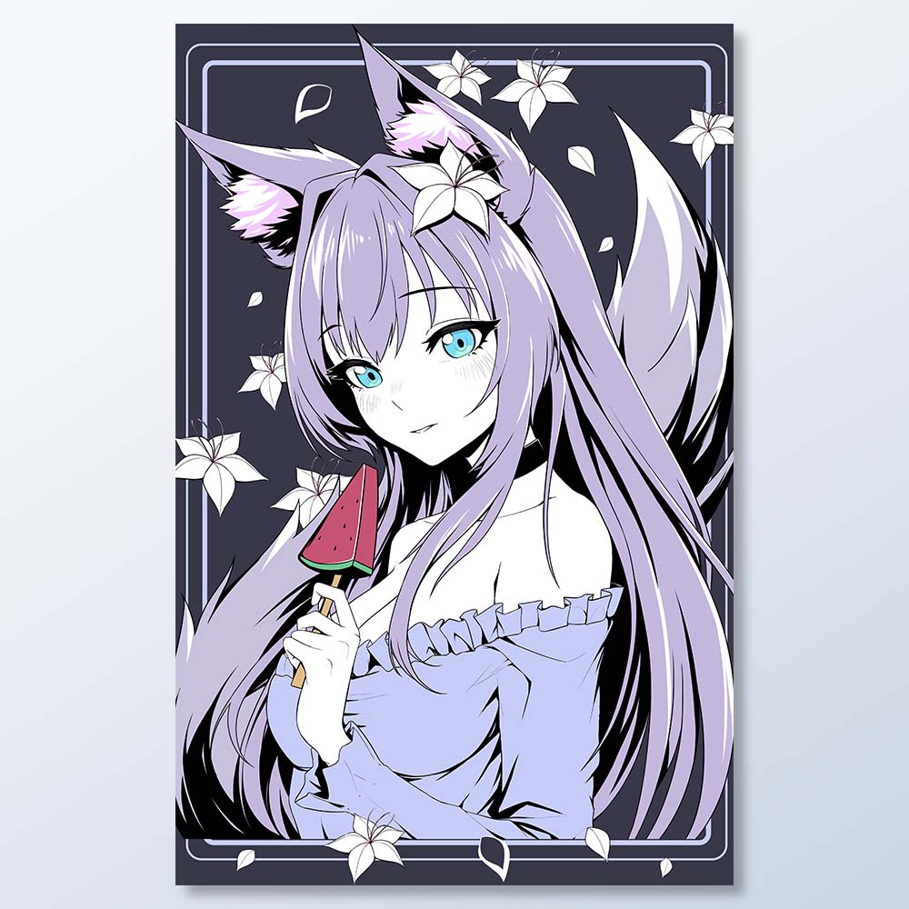 Kaioura Fox Girl Poster – UwU Market